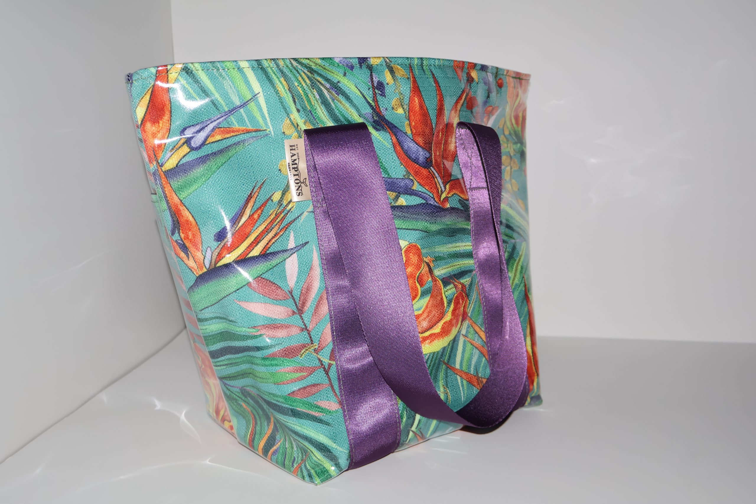 Purple Flame Lilies Shopper